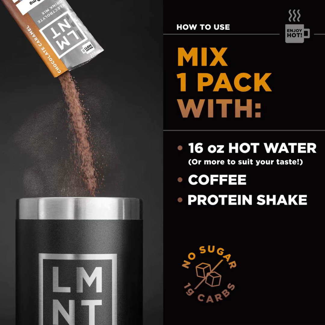 LMNT Recharge Electrolyte Drink Mix - Chocolate Caramel Single ...